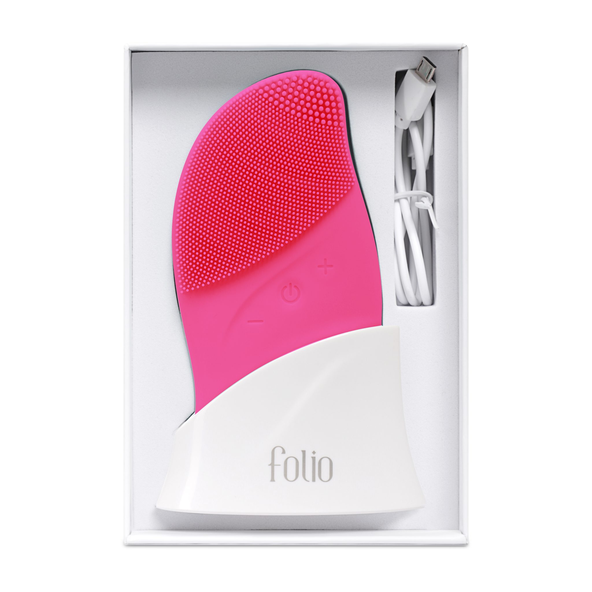 FOLIO FACIAL CLEANSING BRUSH (PINK) MÁY RỬA MẶT – MASSAGE – ĐẨY DƯỠNG CHẤT