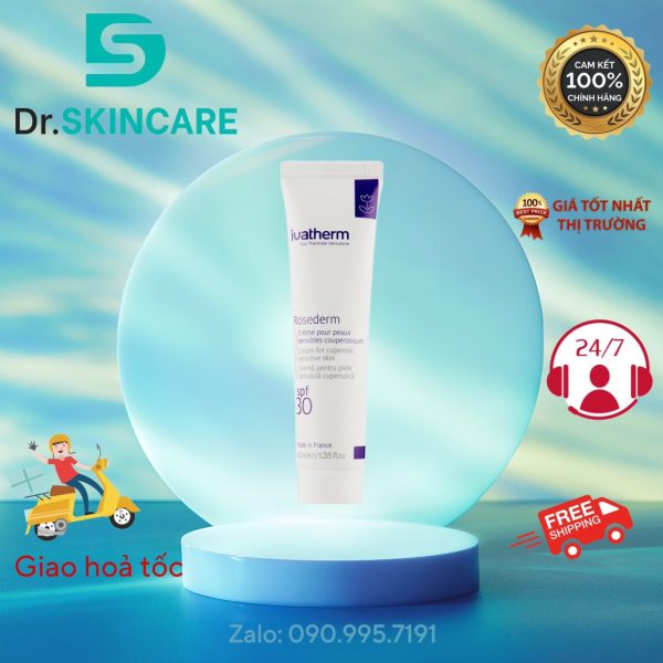 Kem dưỡng da giảm mẩn đỏ, kích ứng Rosederm Cream Ivatherm 40ml SPF30 ...