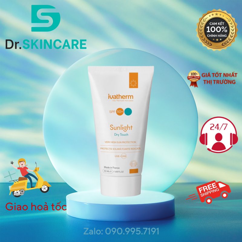 Kem chống nắng Ivatherm Sunlight Dry Touch SPF 50 - Dr SkinCare - Tư ...