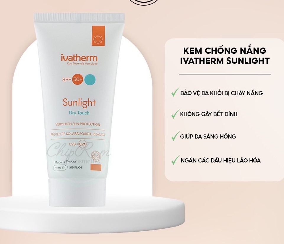 Kem chống nắng Ivatherm Sunlight Dry Touch SPF 50 - Dr SkinCare - Tư ...